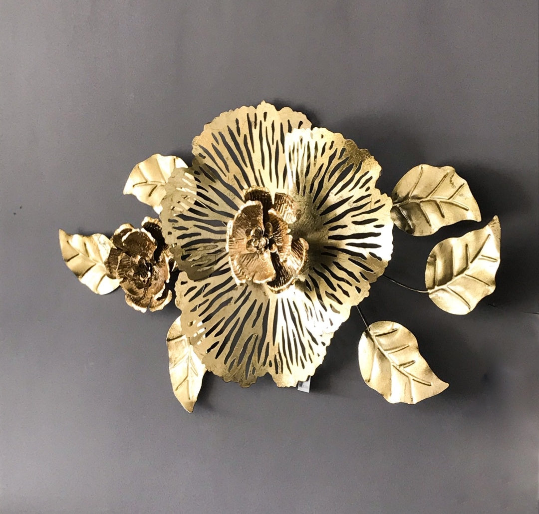 Golden Water Lilly 3D Wall Metal Art – Tekton Furnishers
